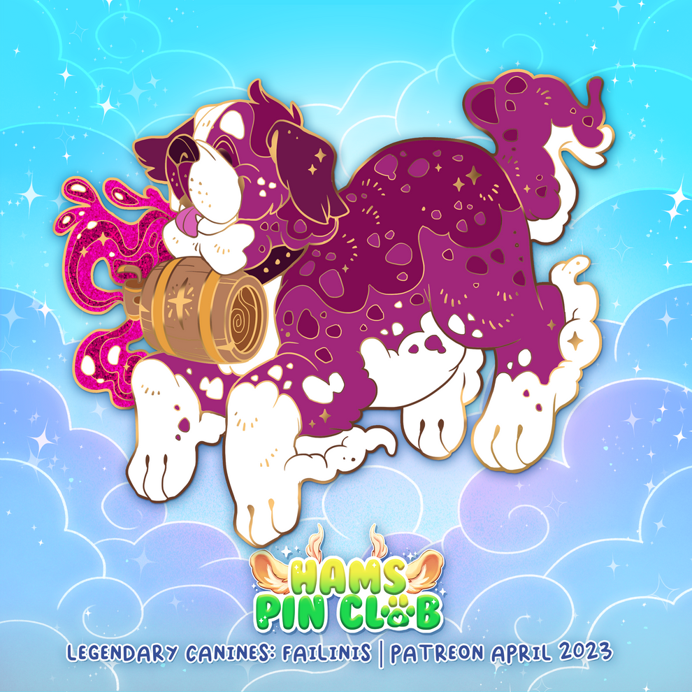 Failinis Hard Enamel Pin | Mythical Dogs – Cindacry Illustrations